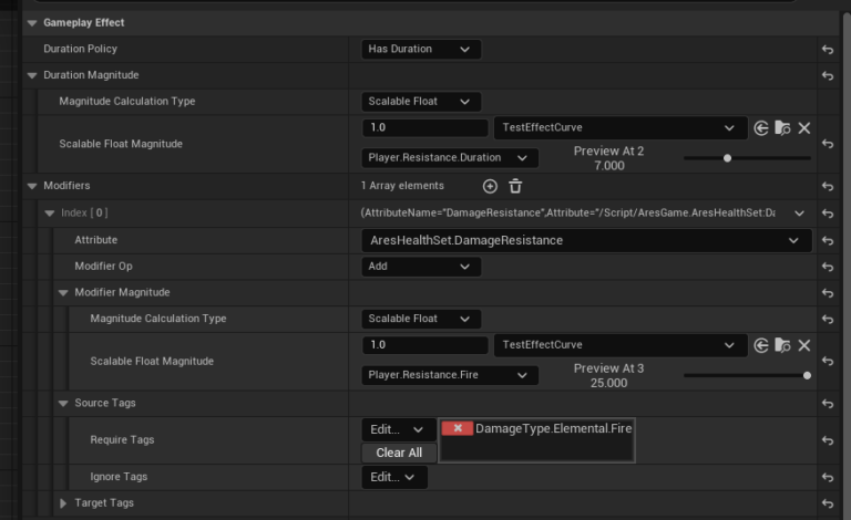 Damage Types, Resistances, Gameplay Tags and Gameplay Effects. – The ...