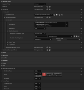 Damage Types, Resistances, Gameplay Tags and Gameplay Effects. – The ...